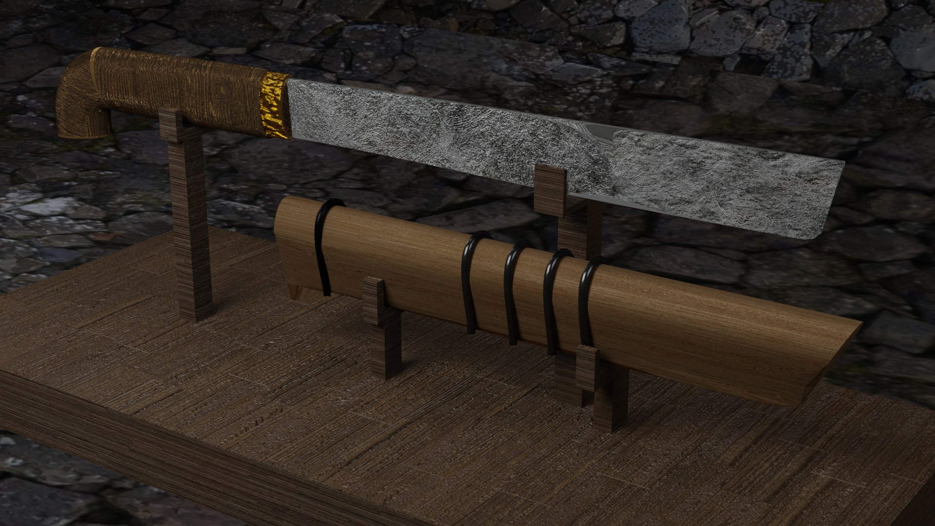 Golok The Indonesian Machete Model - TurboSquid 2012921