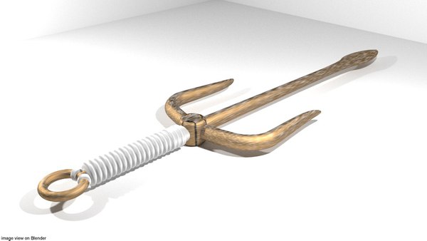 Handle short trident 3D model - TurboSquid 1252471