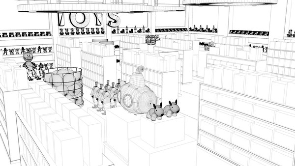 3D Toy Store Interior - Cinema 4D Octane and Others model - TurboSquid ...