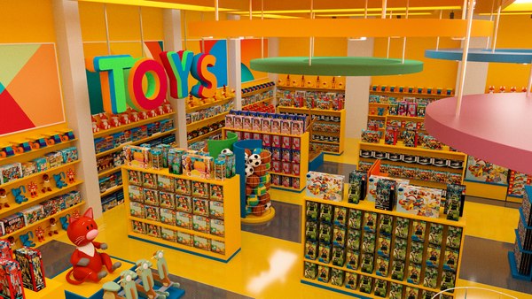 3D Toy Store Interior - Cinema 4D Octane and Others model - TurboSquid ...