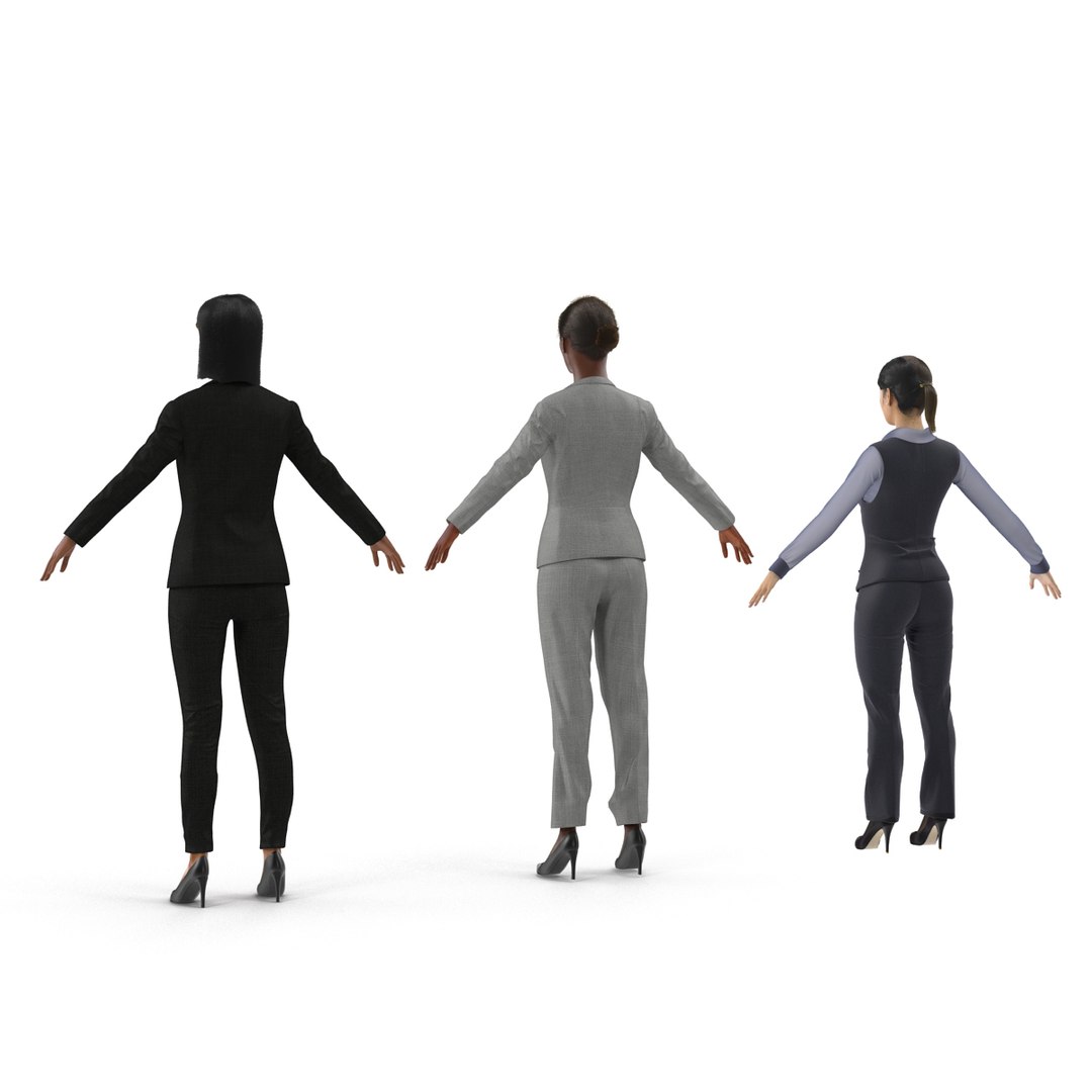 3d business womans 2 model