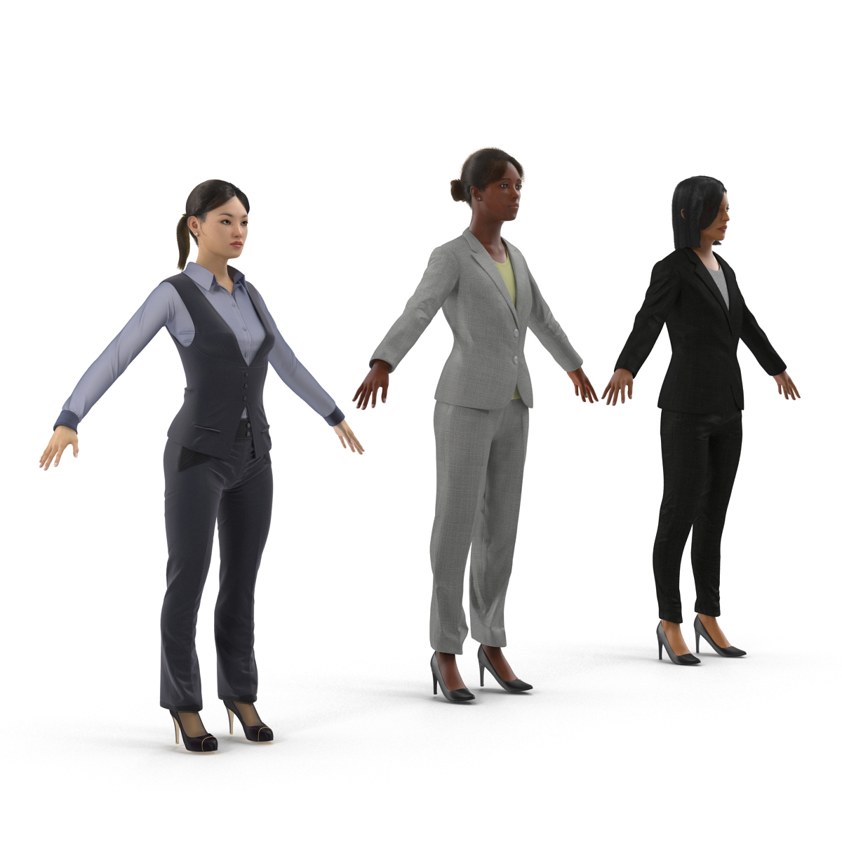 3d business womans 2 model