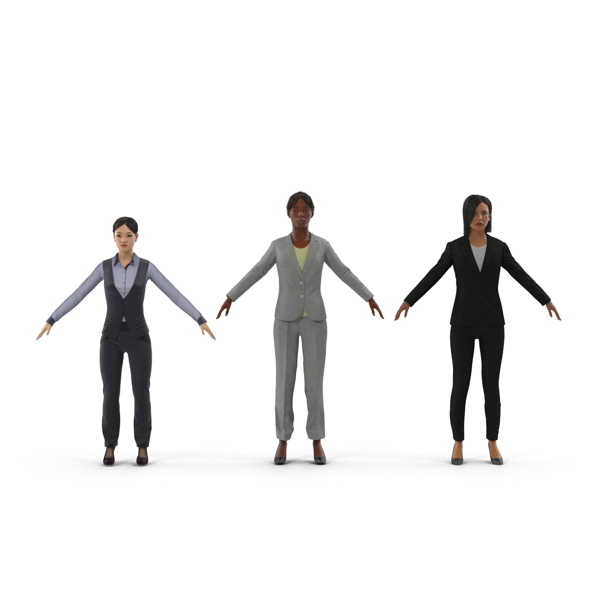 3d business womans 2 model