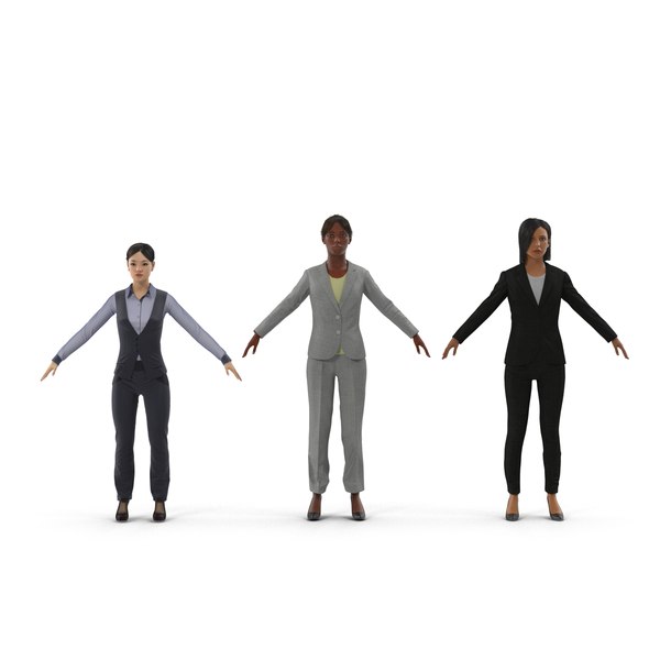 3d business womans 2 model