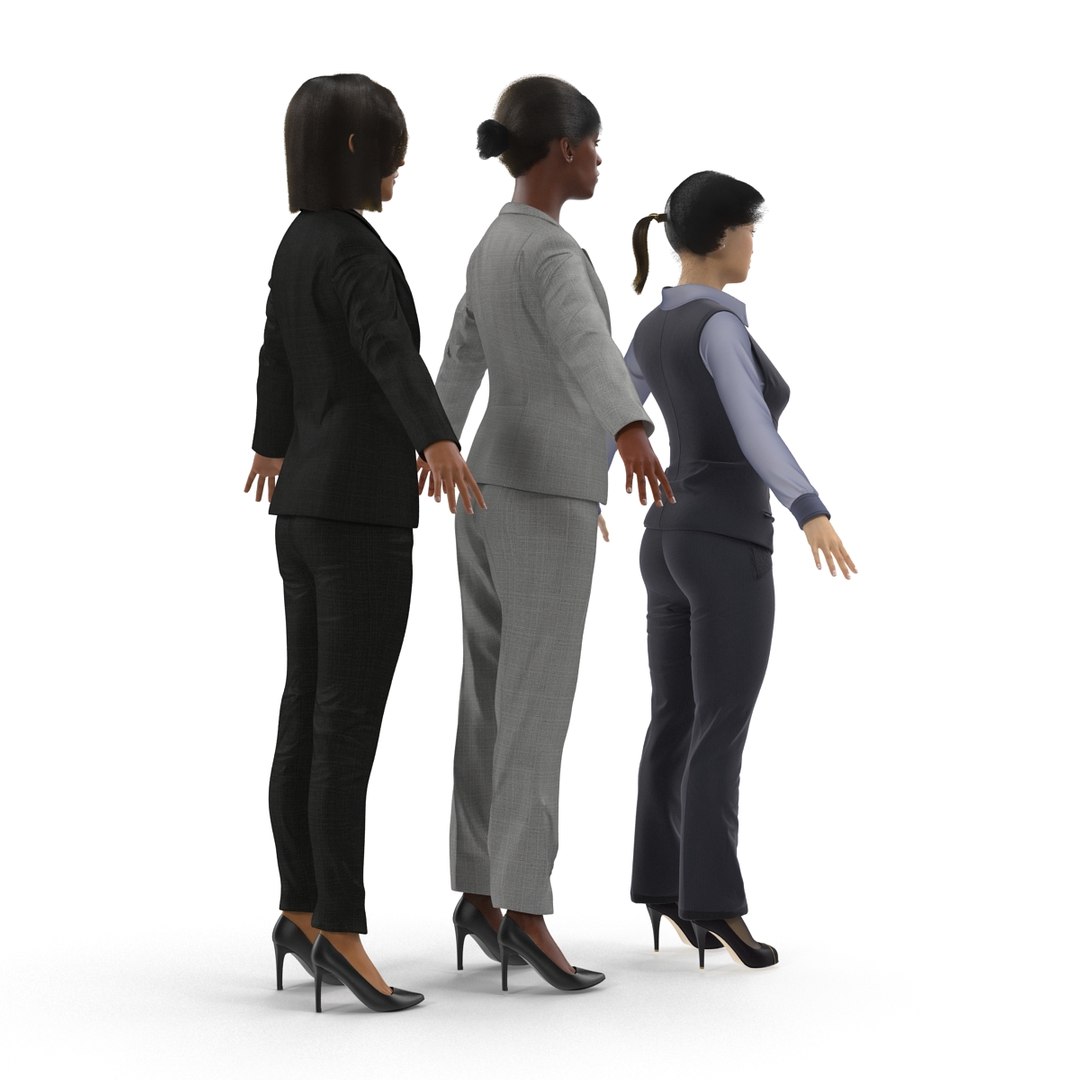 3d business womans 2 model