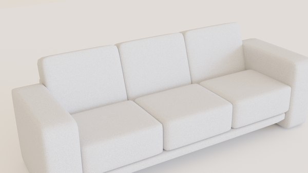 3D simple white couch dots model - TurboSquid 1570862