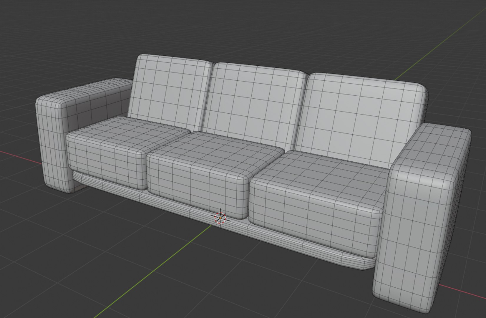 3D simple white couch dots model - TurboSquid 1570862