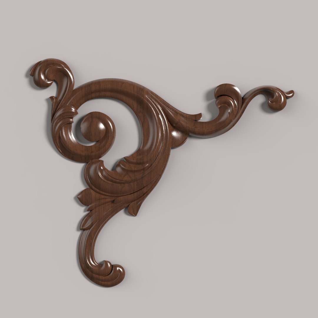 3D Corner Decor Carving - TurboSquid 1205406