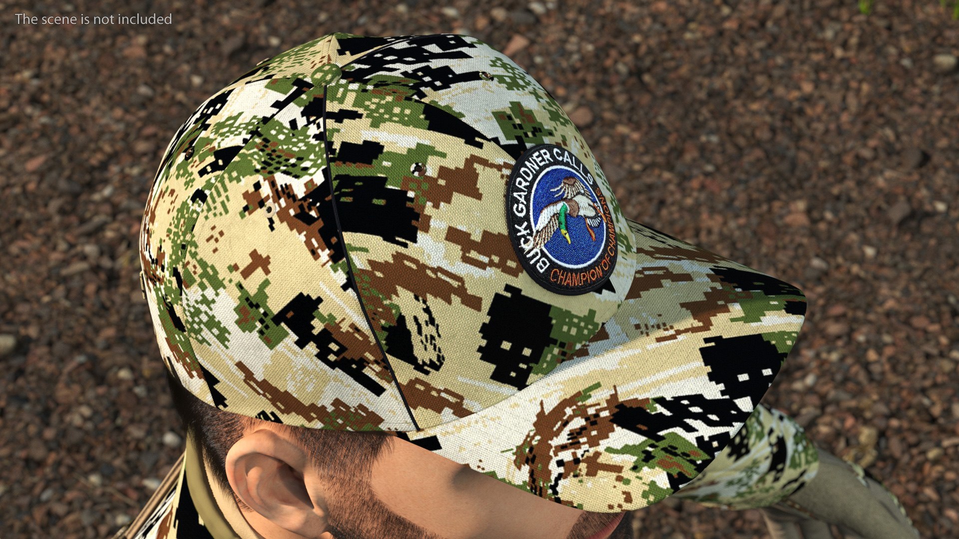 3D model Hunting Cap Forest Camo - TurboSquid 1958291