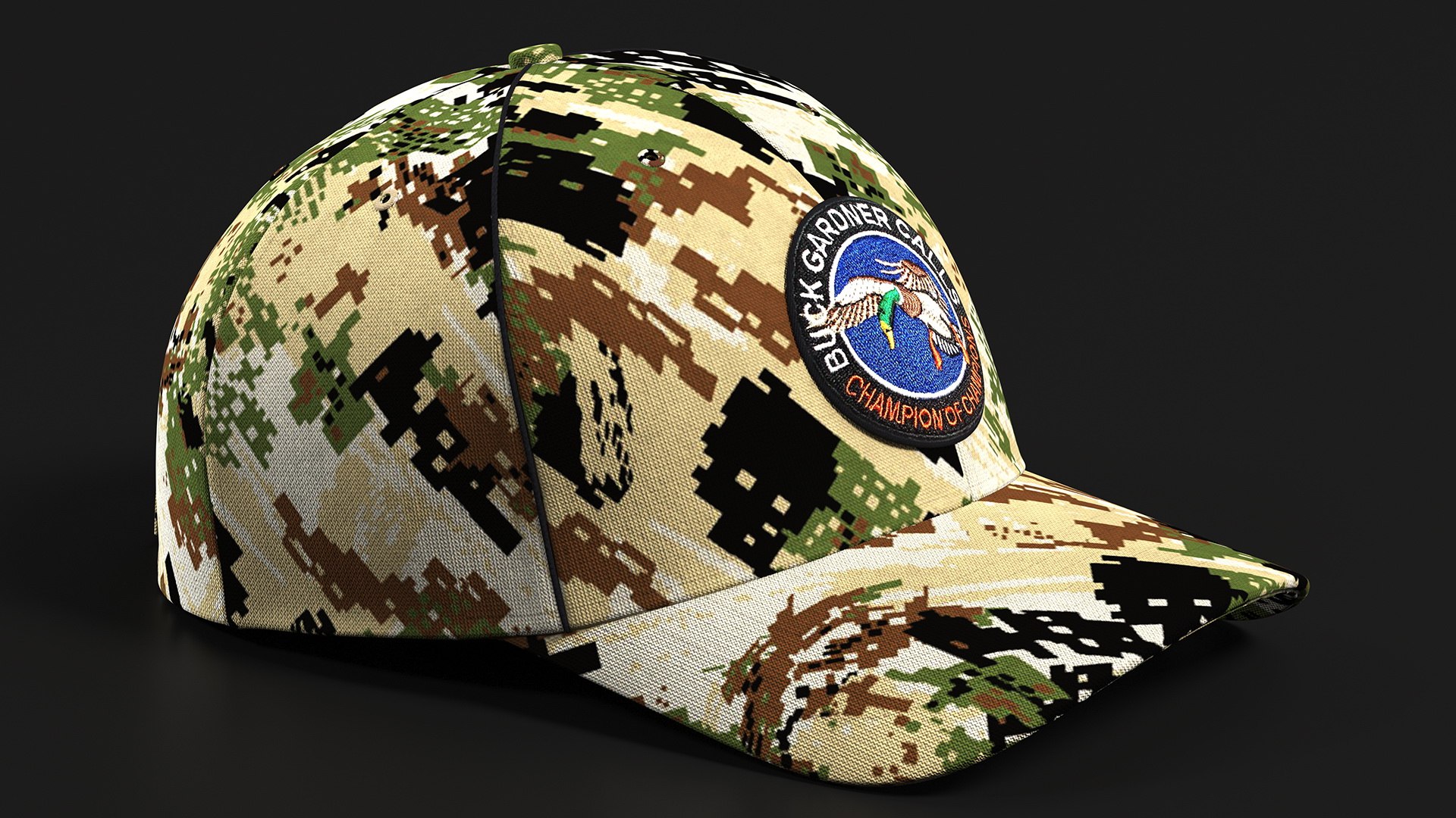 3D model Hunting Cap Forest Camo - TurboSquid 1958291