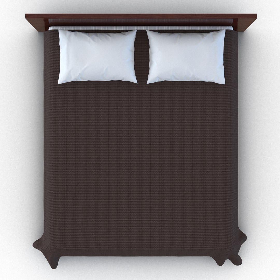 Queen Bed 2 3d Model