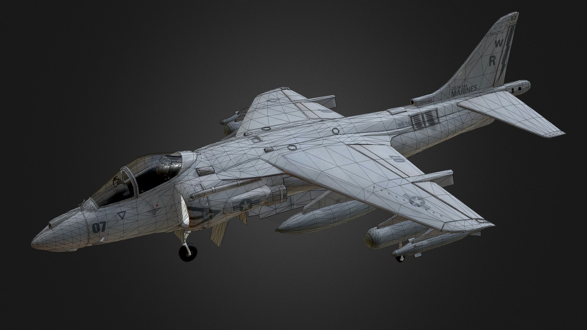 Harrier Av8 3d Model