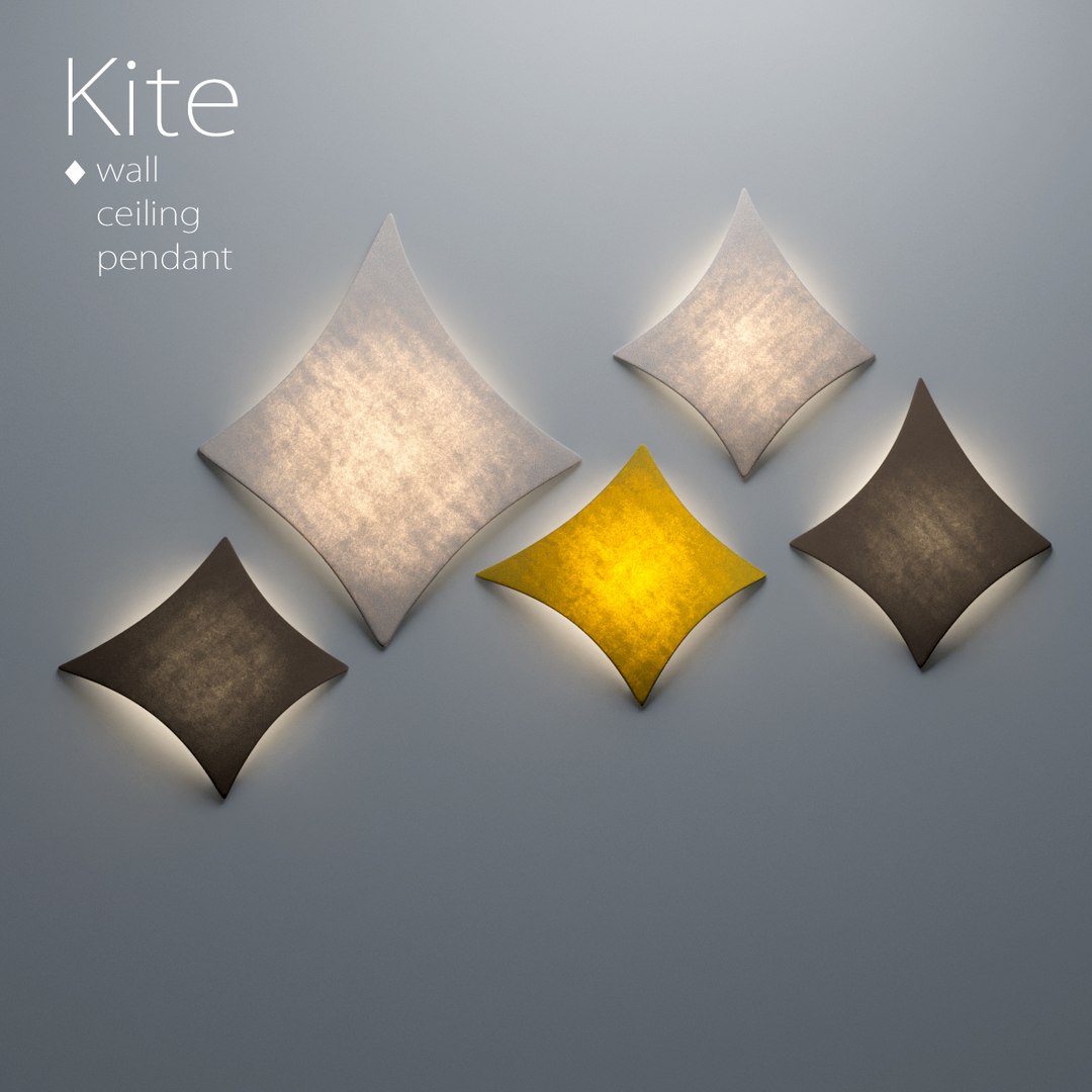 3D Kite Wall Ceiling Pendant - TurboSquid 1206807