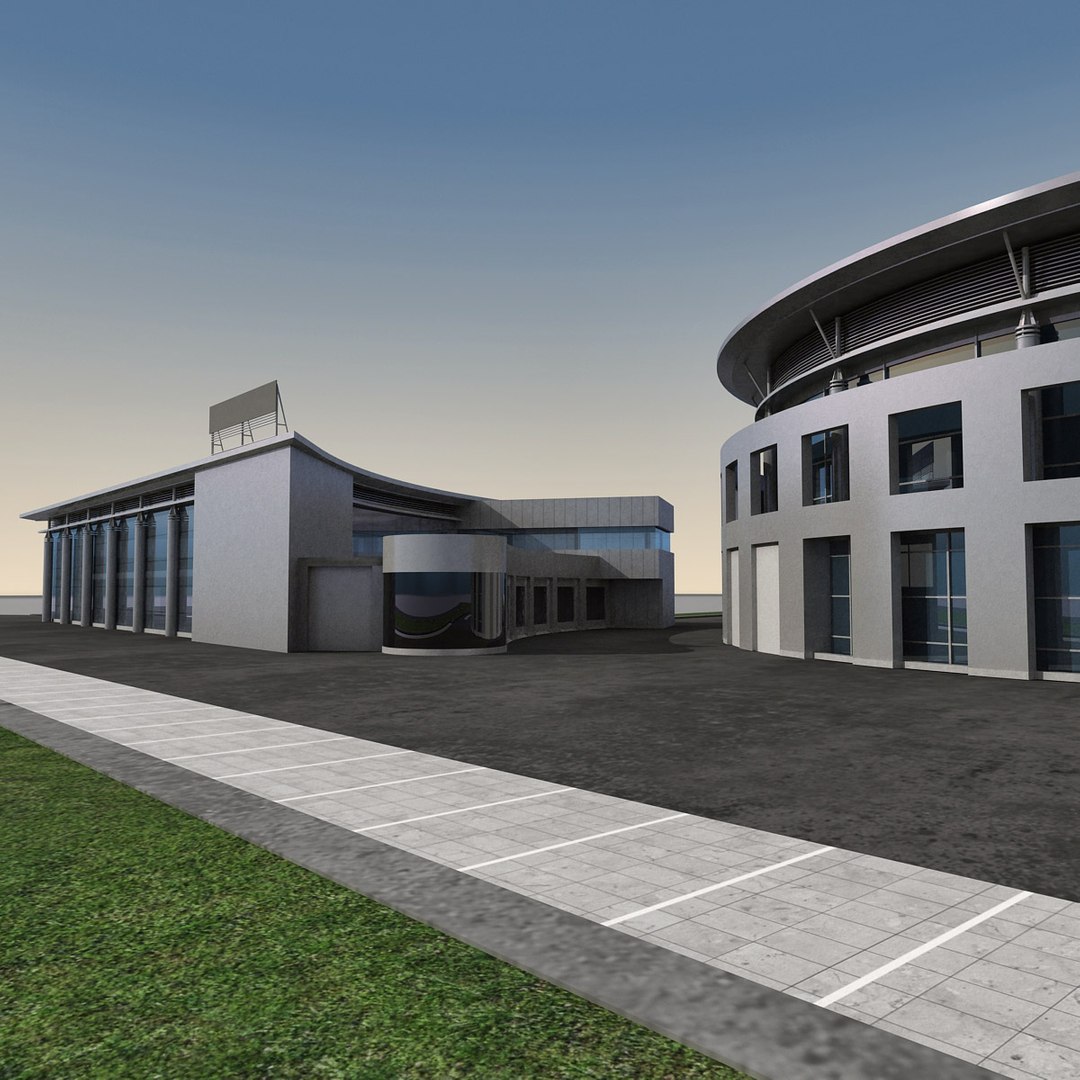 modern building 3d max