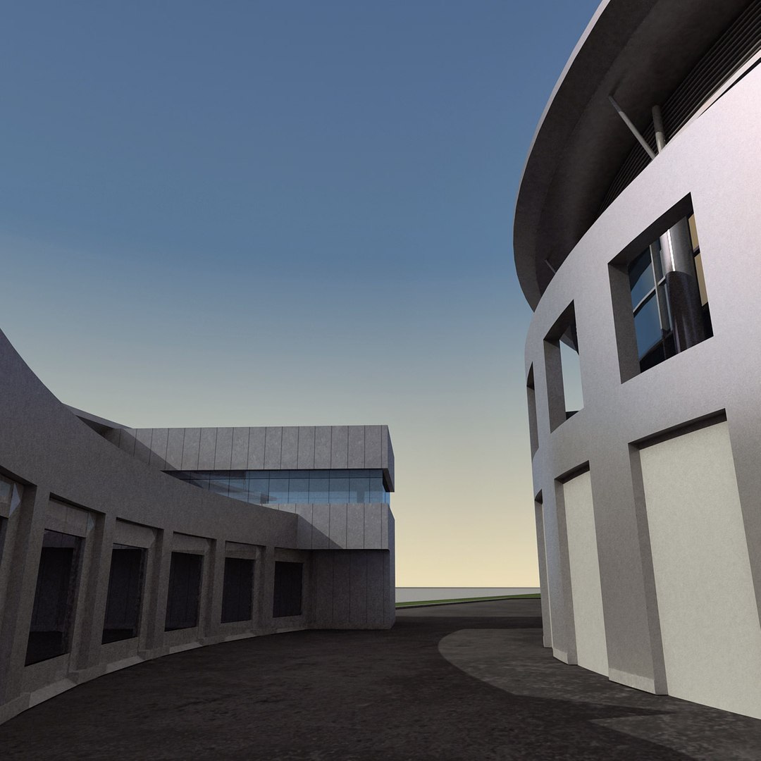modern building 3d max