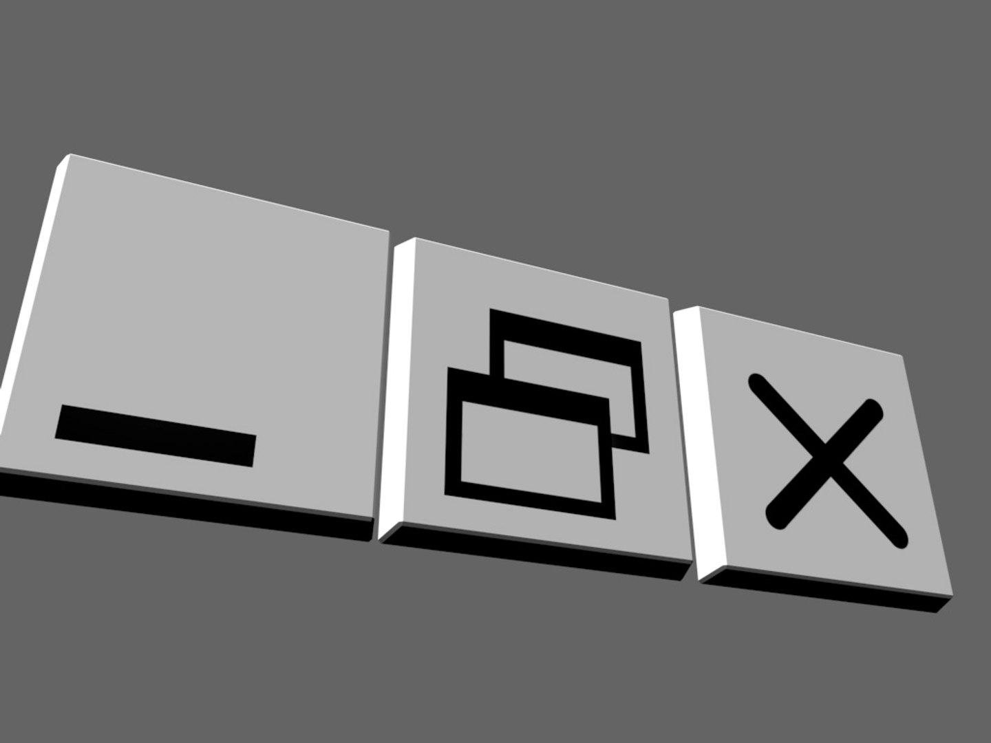 Windows Buttons 3d C4d