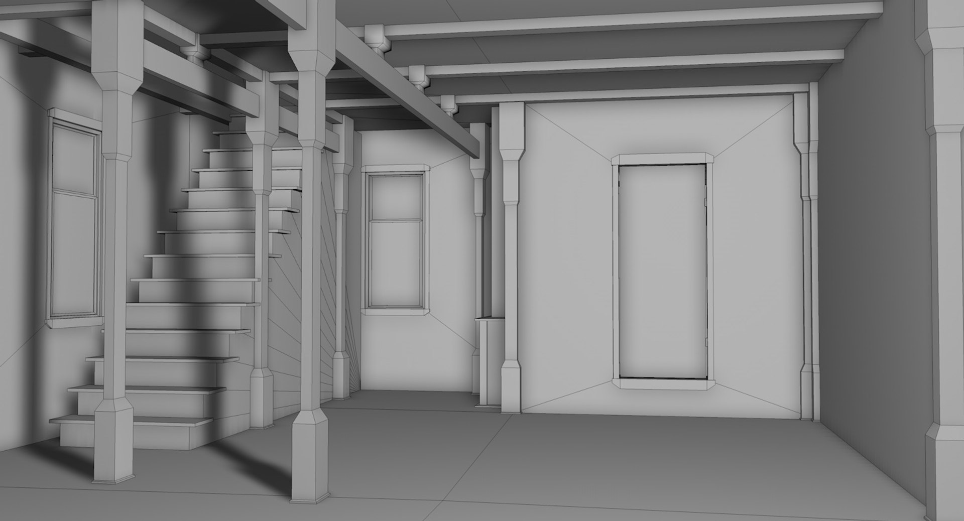 3D old house interior - TurboSquid 1170615