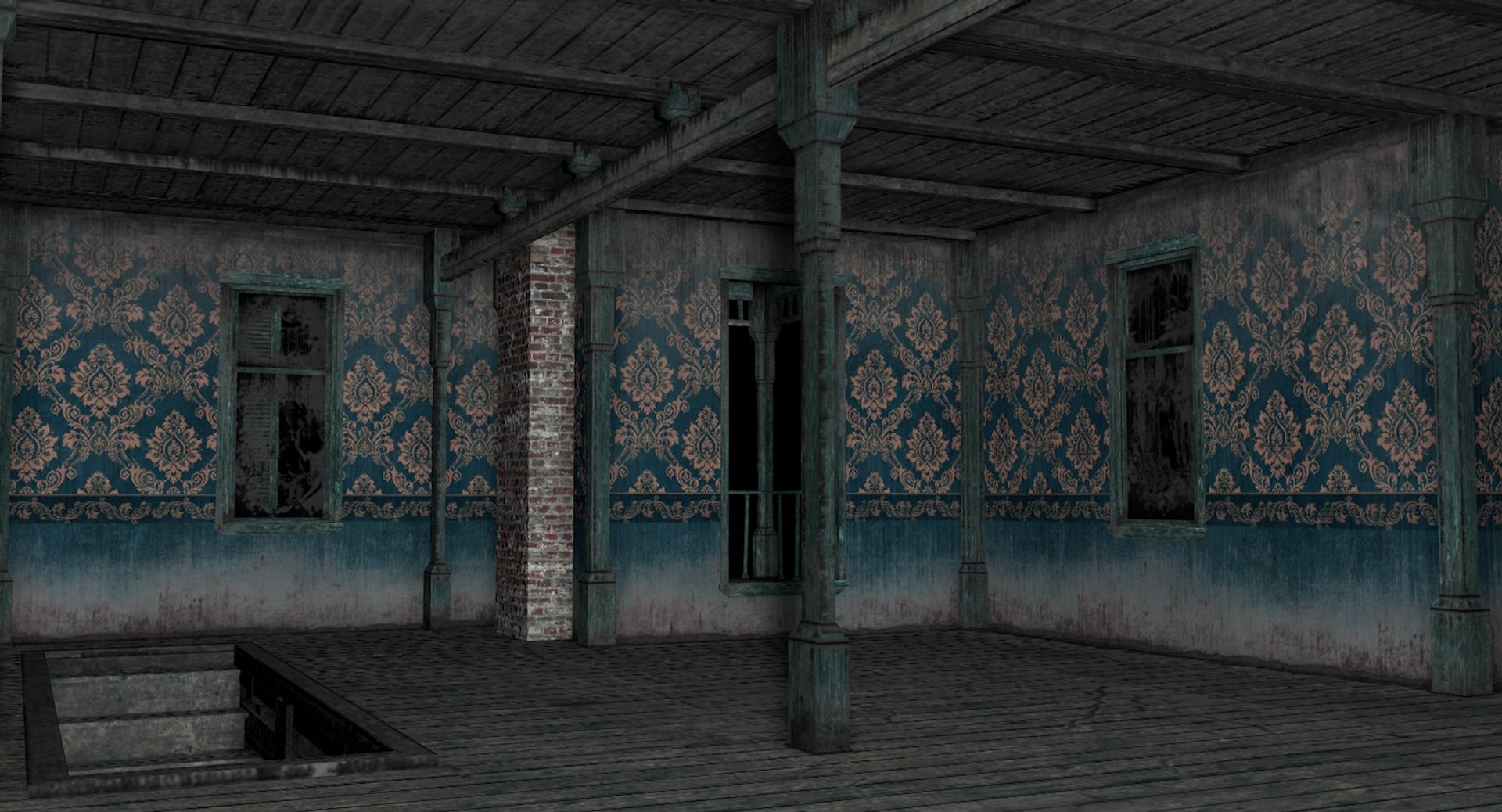 3D old house interior - TurboSquid 1170615