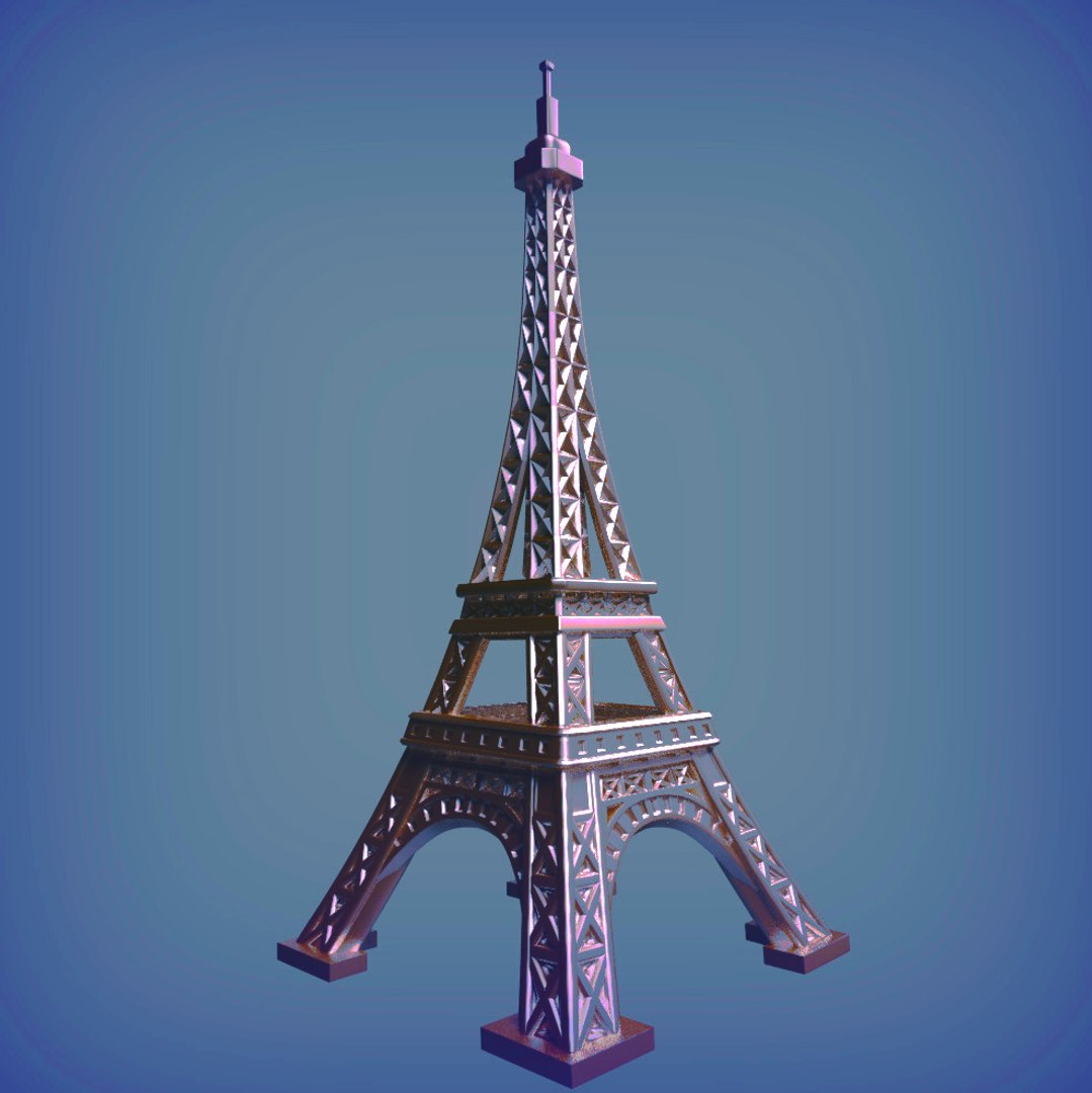 3D Cartoon Eiffel Tower - TurboSquid 1374413