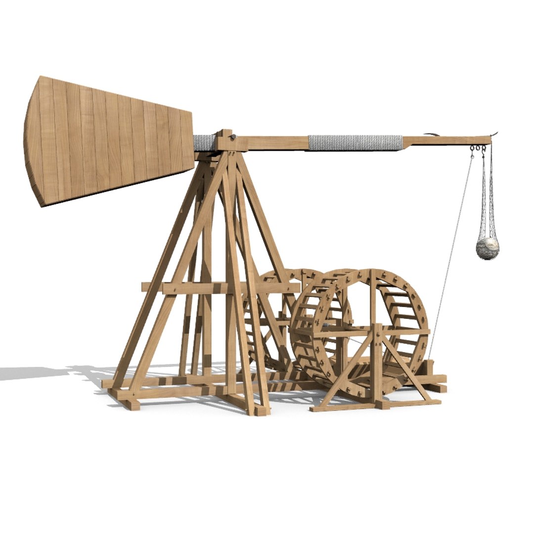 Medieval Mangonel 3d Model
