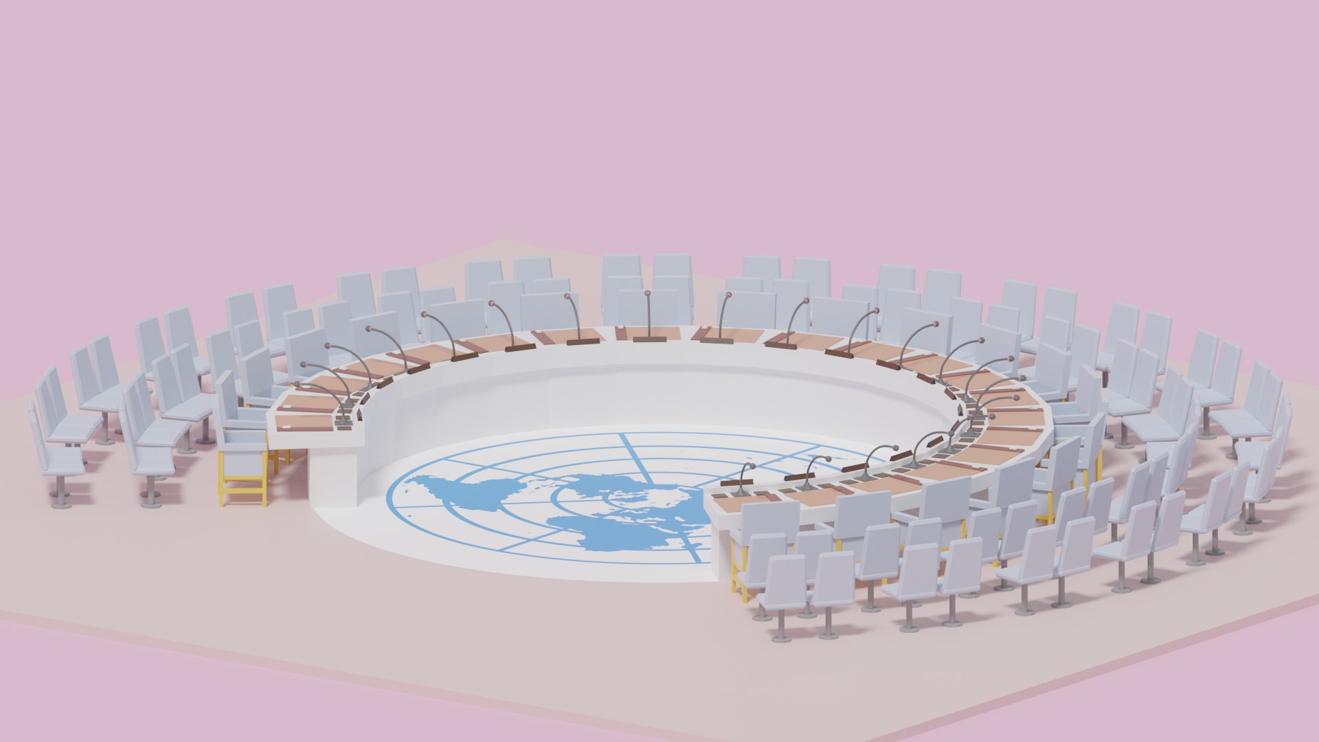 United Nations Security Council Chamber 3D - TurboSquid 2214840