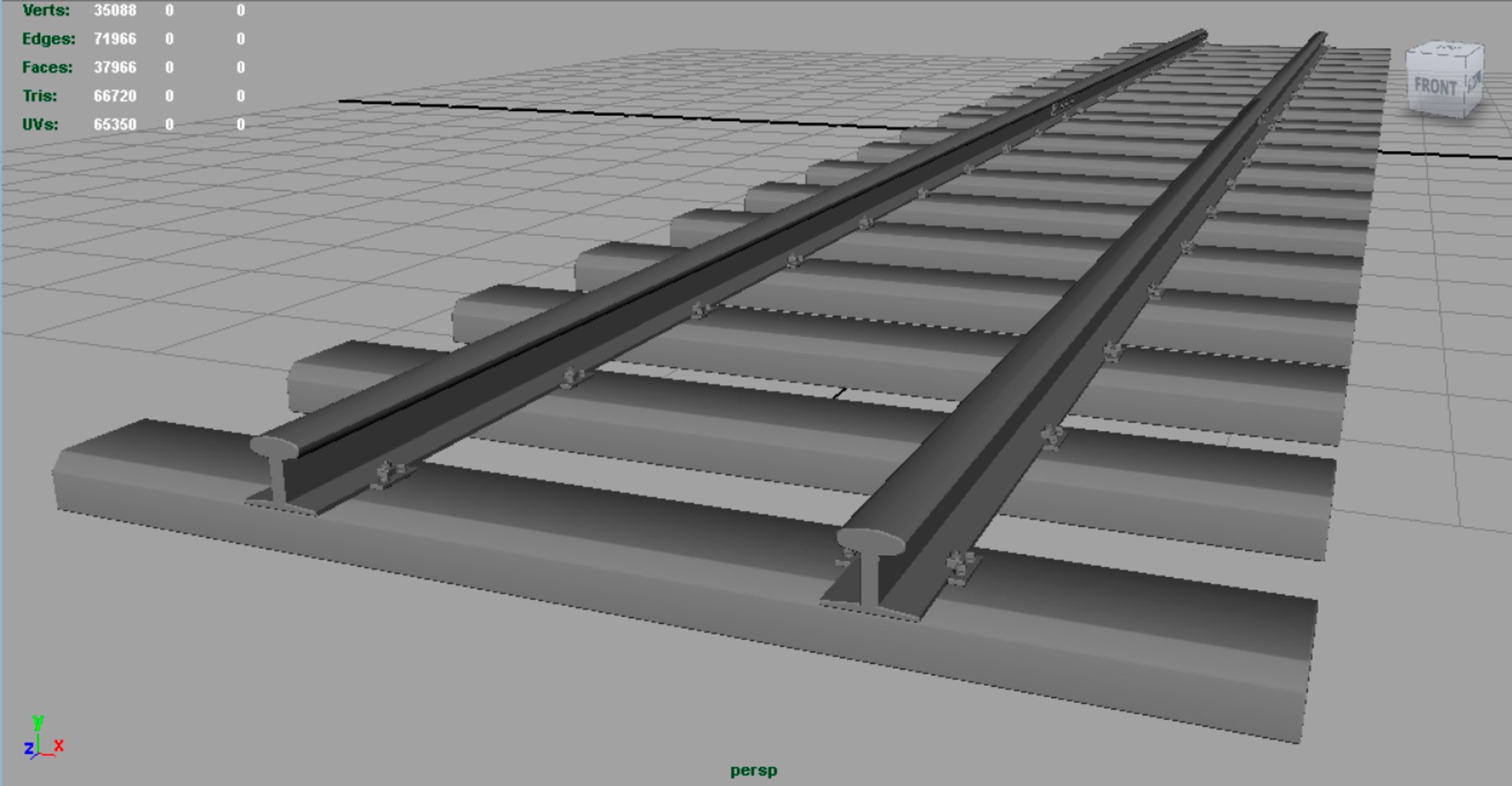 3d model of railway track