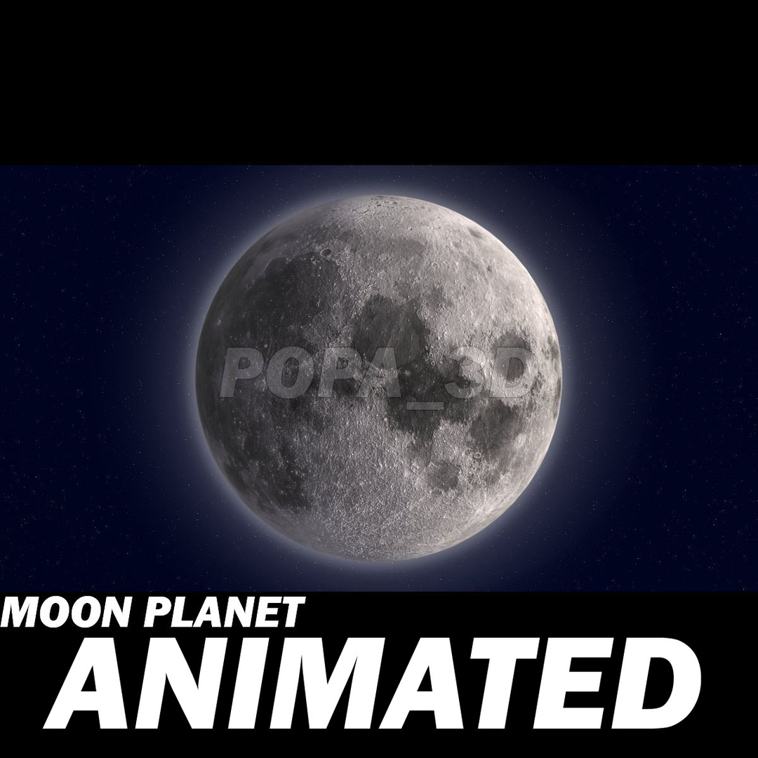 Moon Animation 3d Model