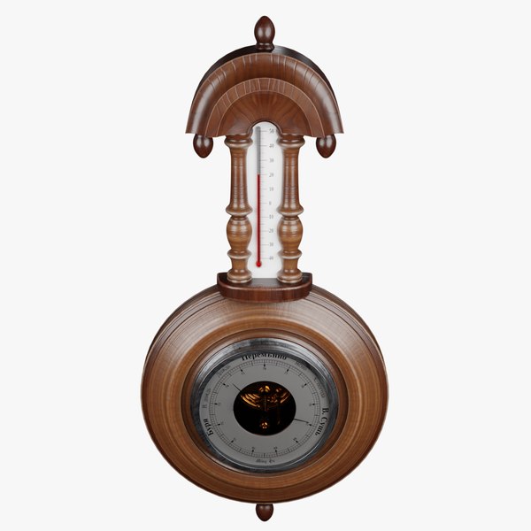 Old barometer thermometer 3D model - TurboSquid 1614235