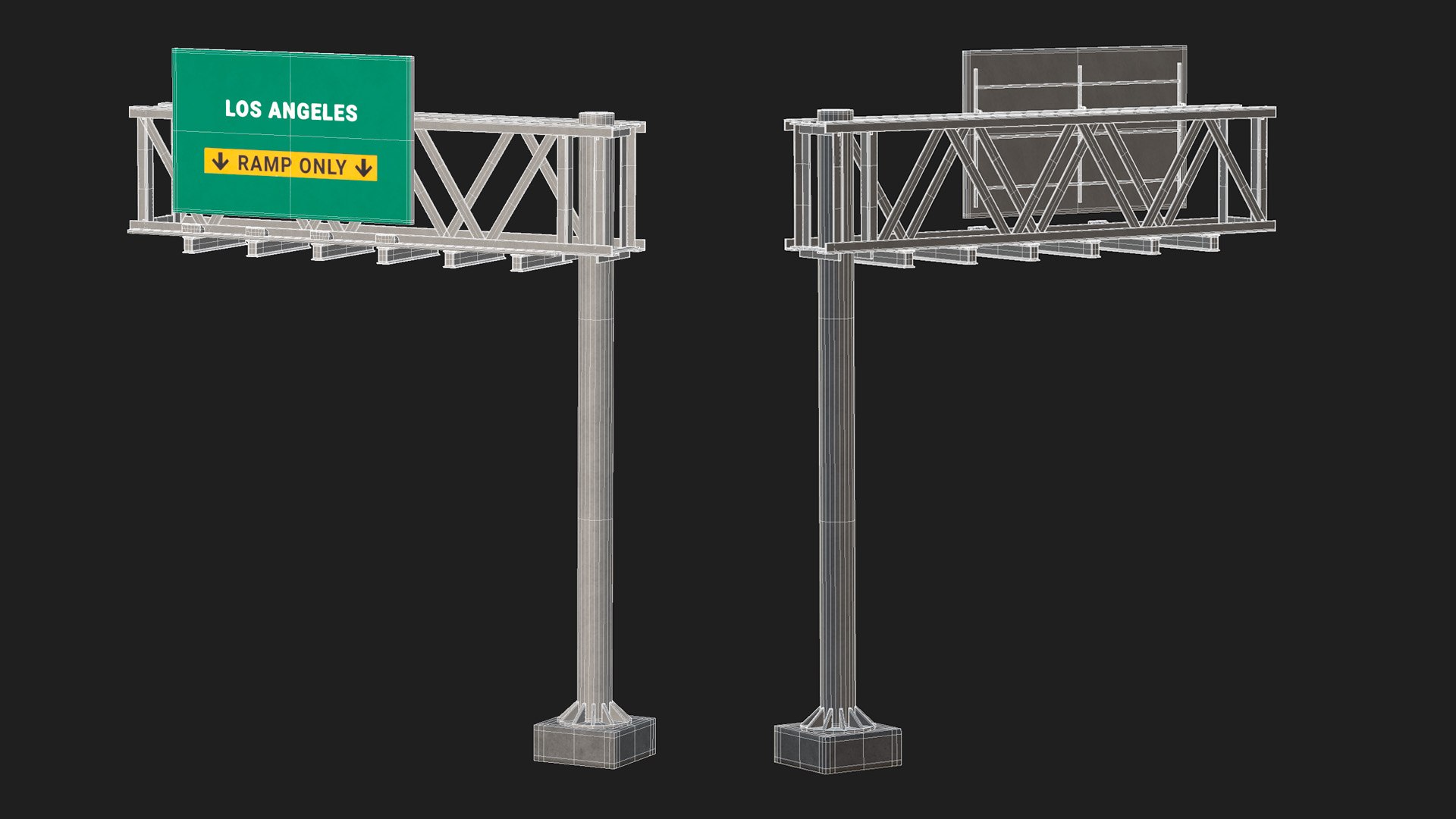 3D model Highway Sign 02 - TurboSquid 2159465