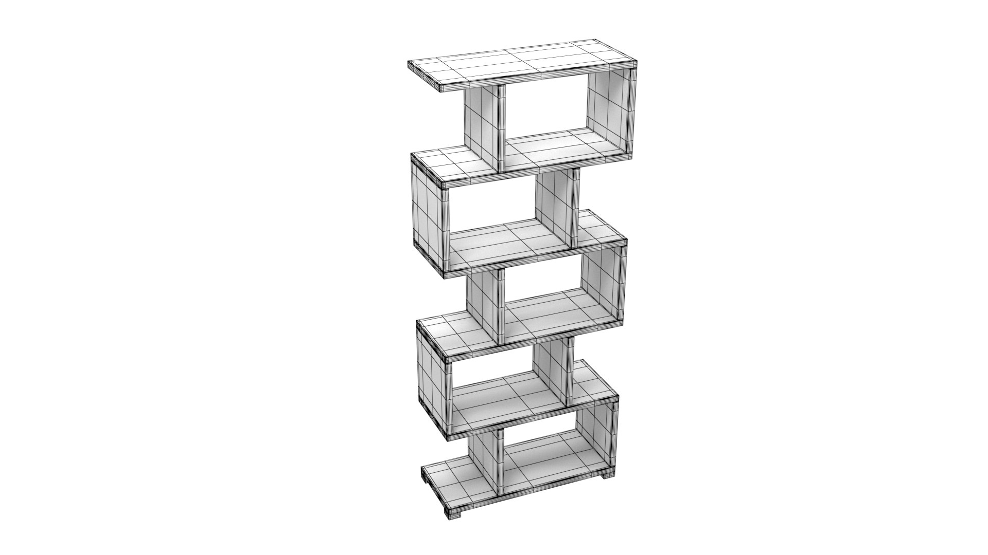 3D Bookcase Dark Wood Model - TurboSquid 2093234