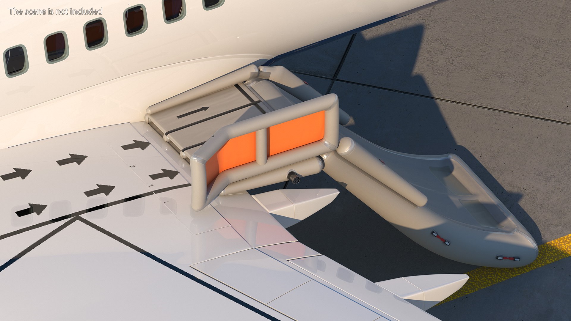 3D Inflatable Evacuation Slide Wing Model - TurboSquid 1848598