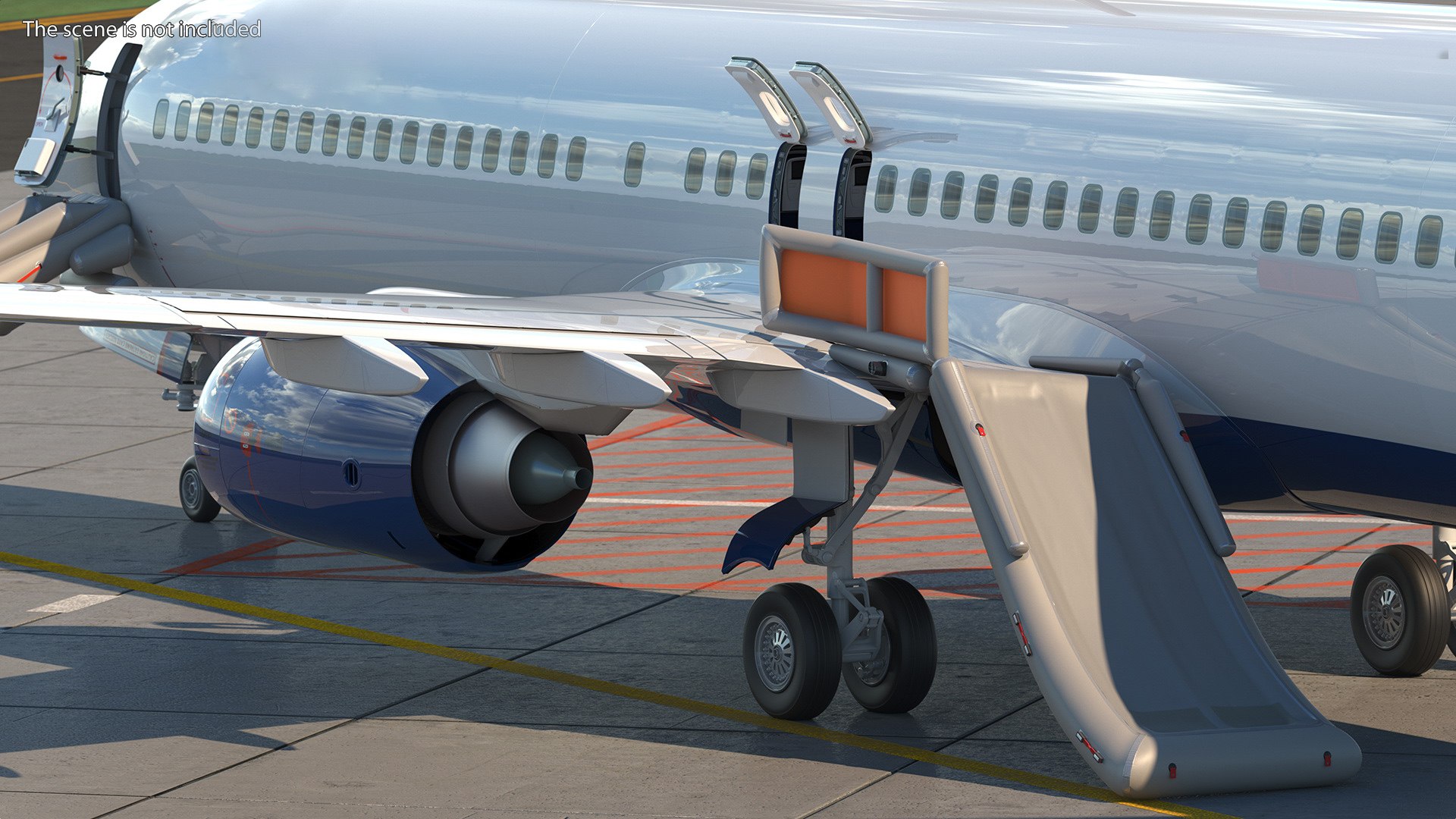 3D Inflatable Evacuation Slide Wing Model - TurboSquid 1848598