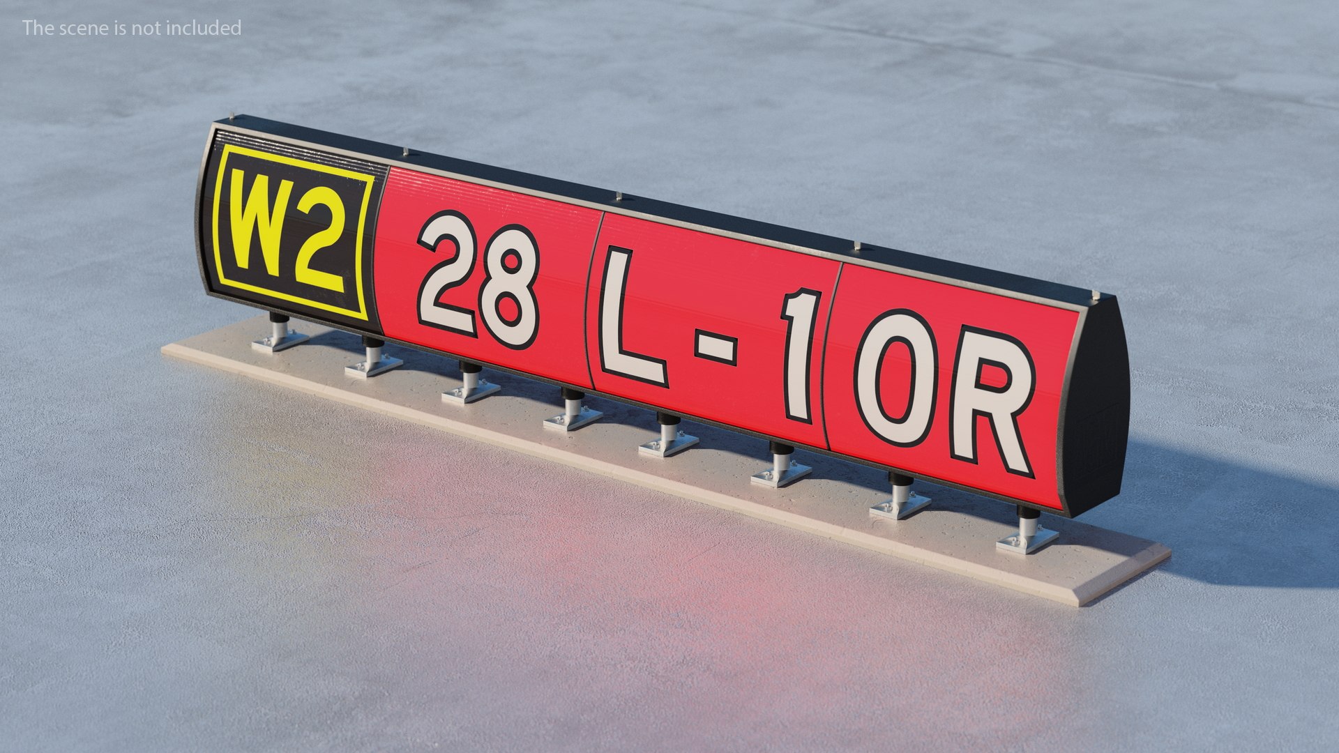 3D Airport Runway Marking Sign - TurboSquid 2058038