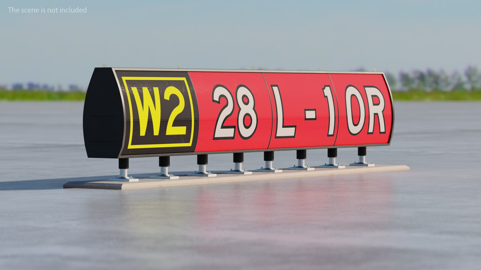 3D Airport Runway Marking Sign - TurboSquid 2058038