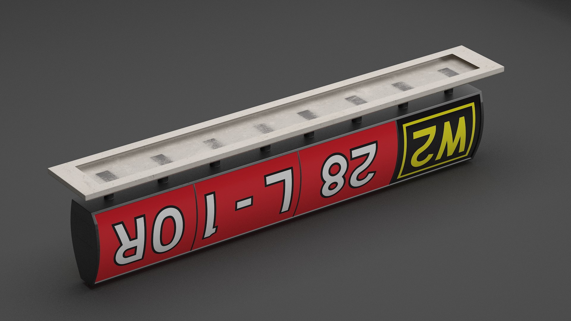 3D Airport Runway Marking Sign - TurboSquid 2058038