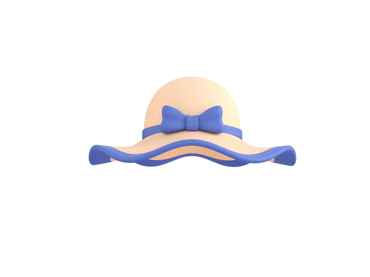 Ribbon Sun Hat 3D - TurboSquid 1774131