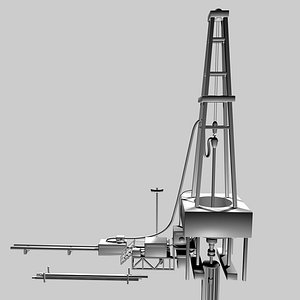 3d c4d geothermal oil derrick