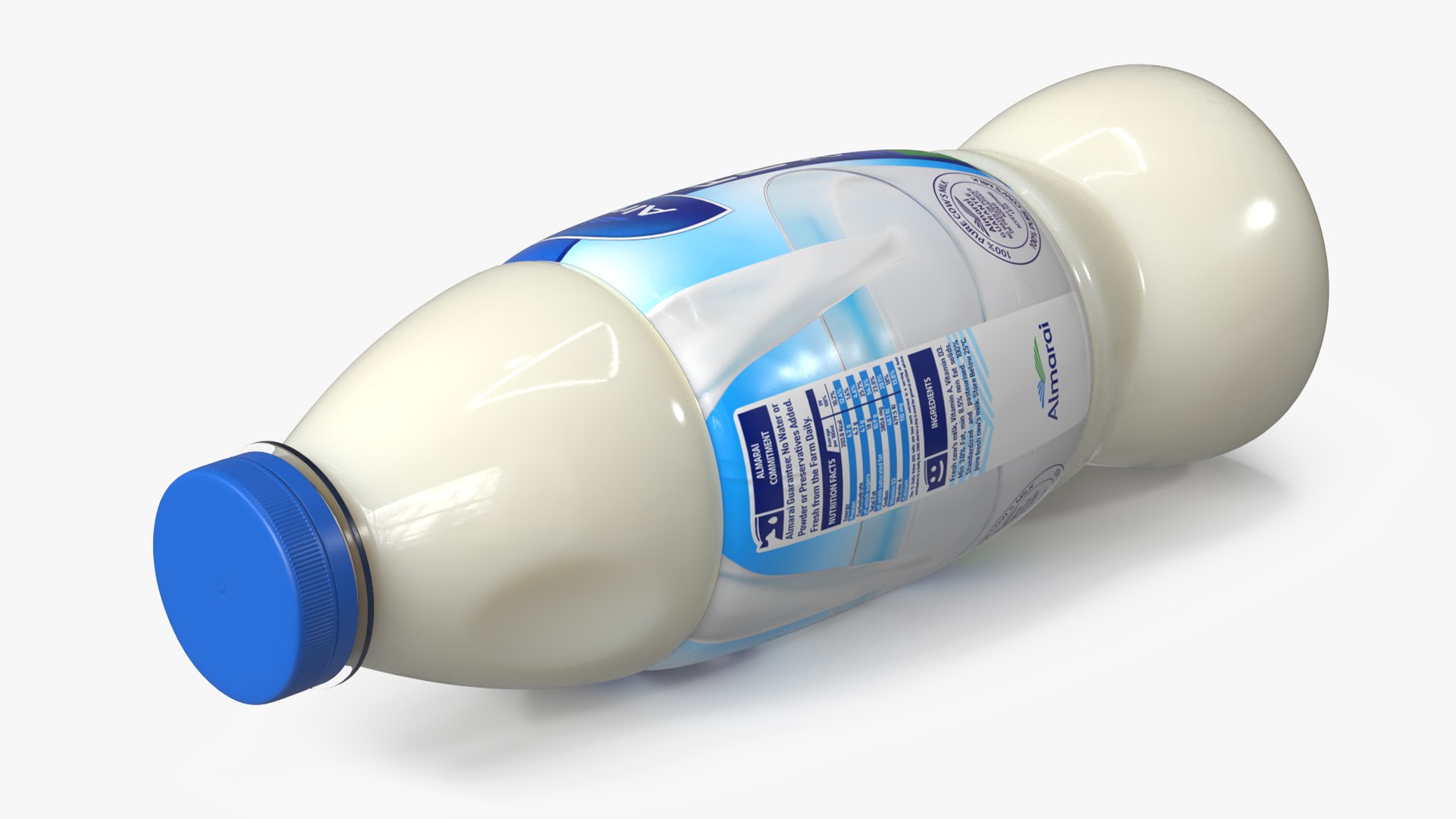 Almarai Full Fat Fresh Cow Milk Bottle 1L 3D - TurboSquid 2519280