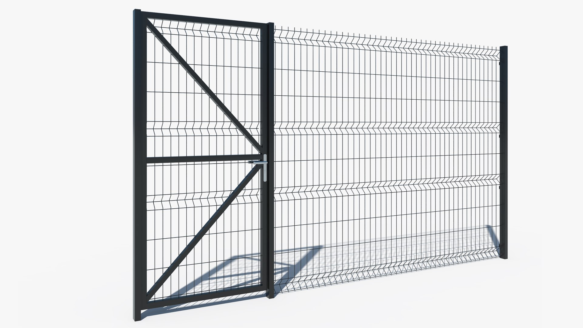 3D Metal Fence 3D H - 203 With Ivy Collection Model - TurboSquid 2061654