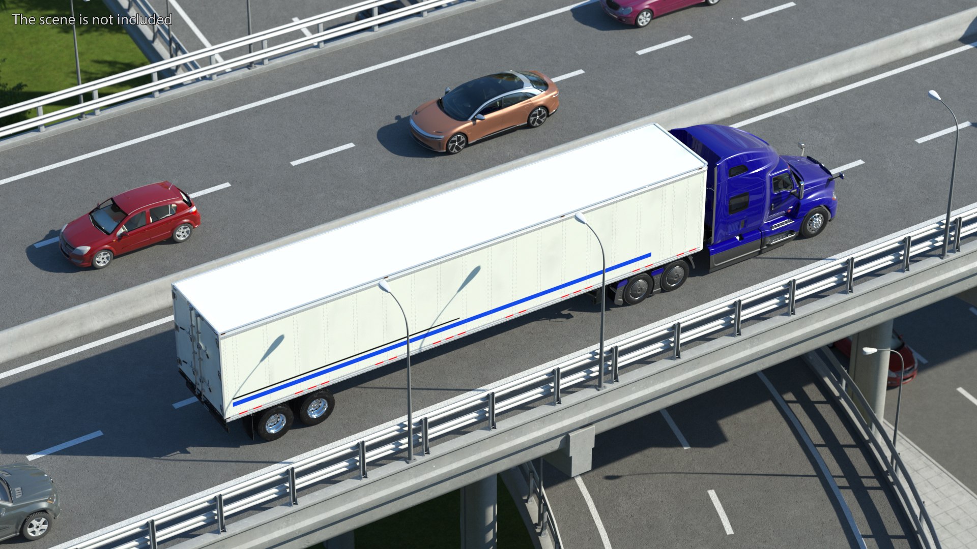 International lt625 semi trailer 3D model - TurboSquid 1380938
