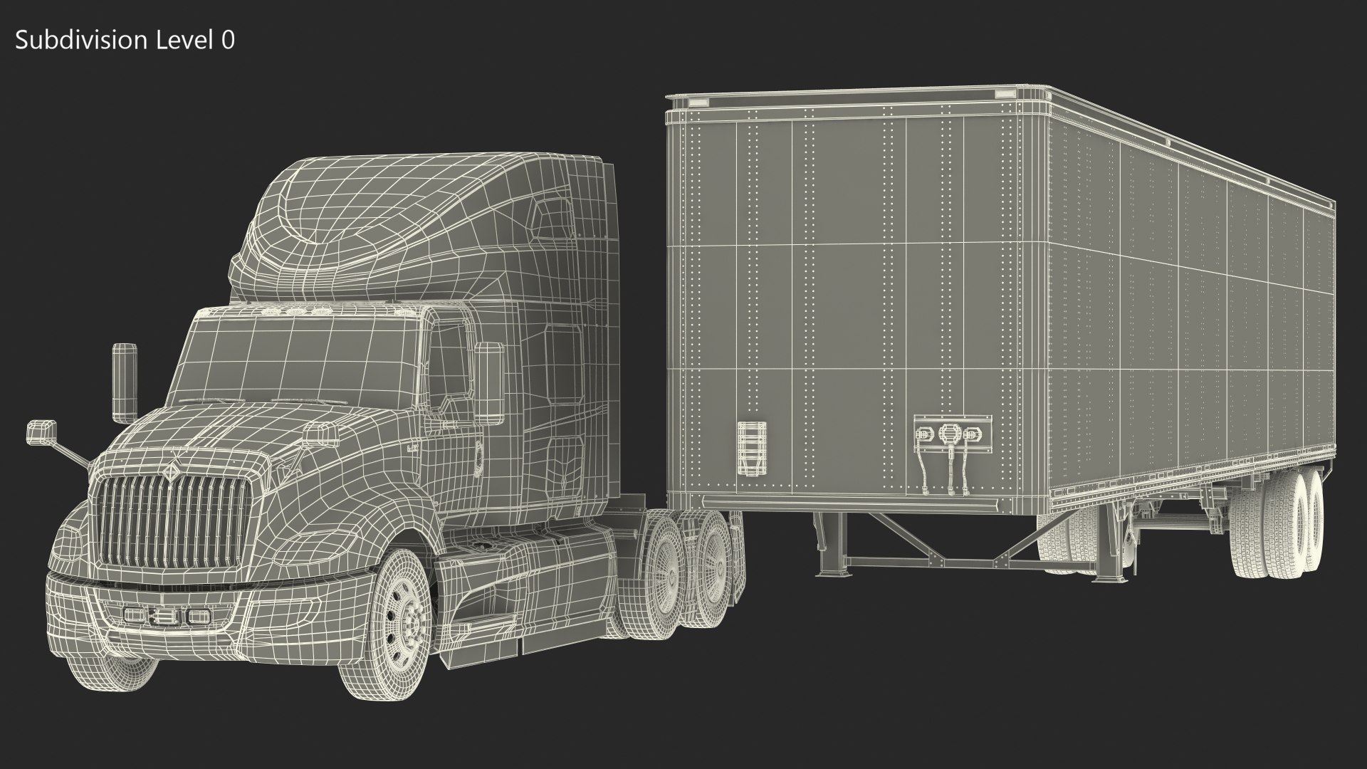 International lt625 semi trailer 3D model - TurboSquid 1380938