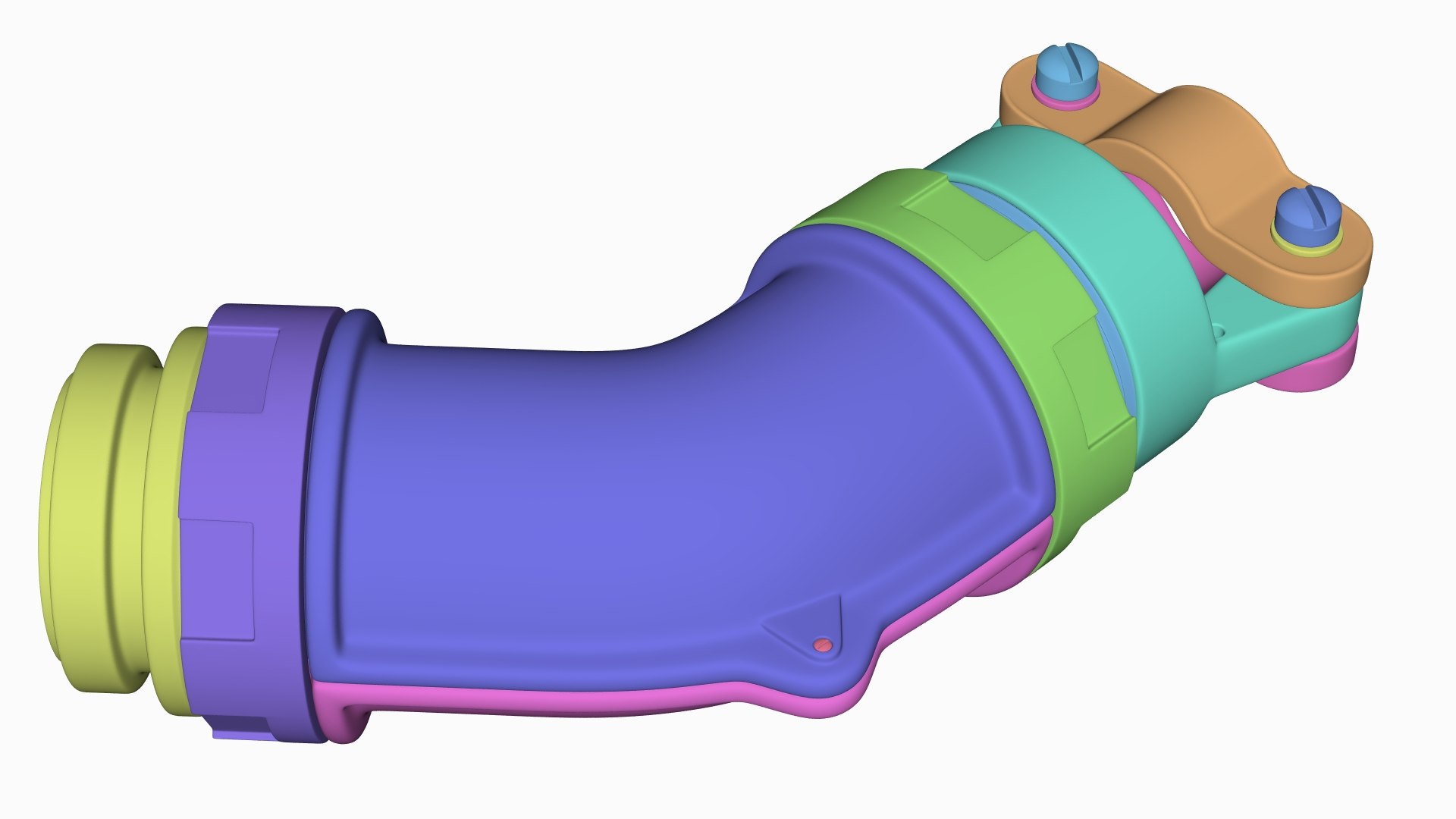 3D Electrical Connector Backshells 45 Model - TurboSquid 2067512