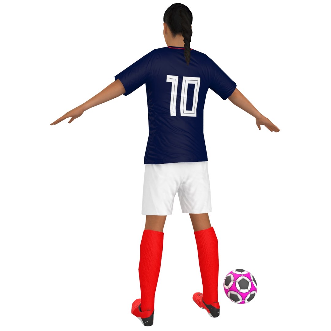 3D Model Female Soccer Player - TurboSquid 1318203