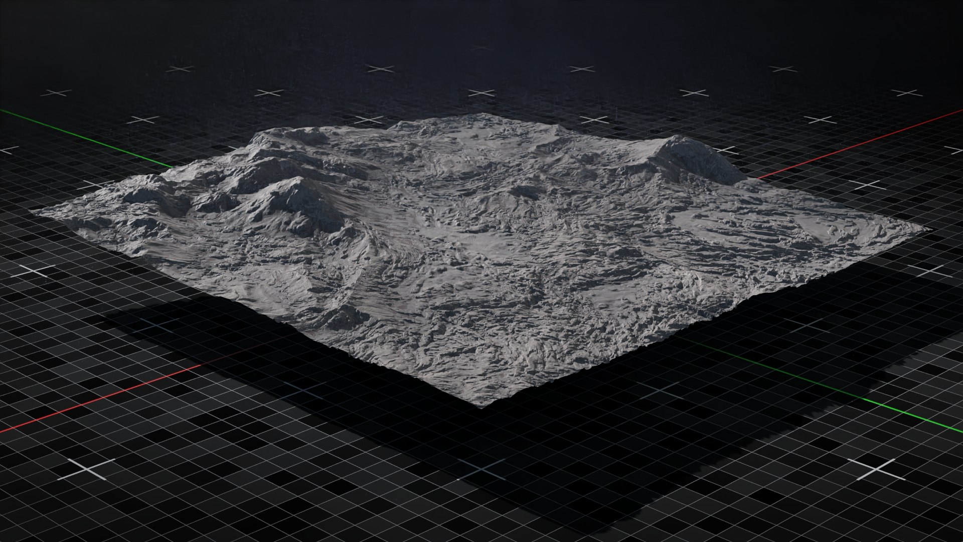 3D Volcano Terrain Flat Version 8 - TurboSquid 2192164