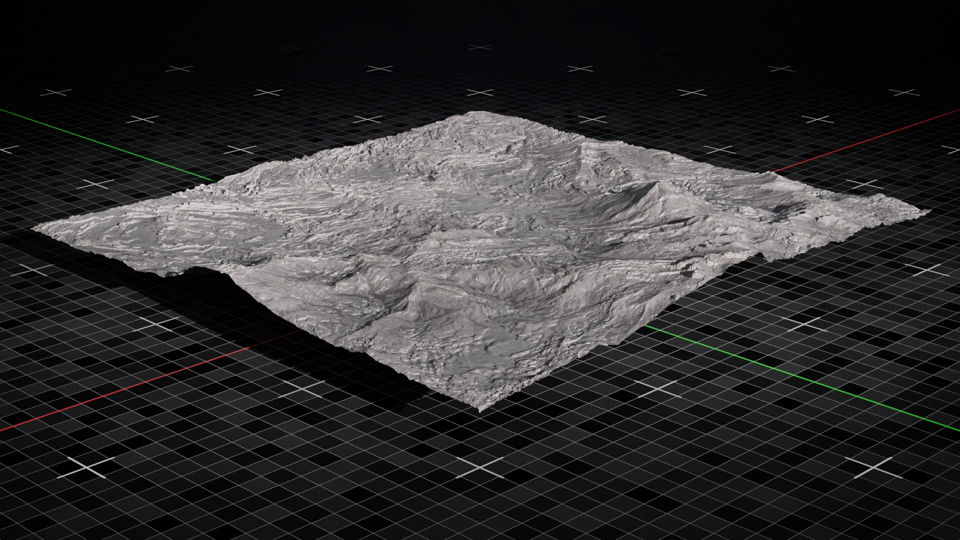 3D Volcano Terrain Flat Version 8 - TurboSquid 2192164