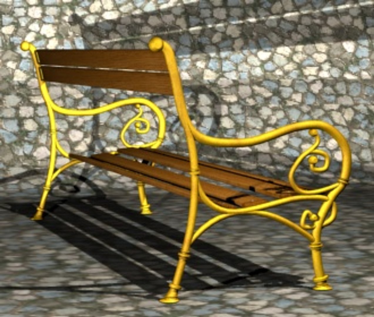 3d bench vintage
