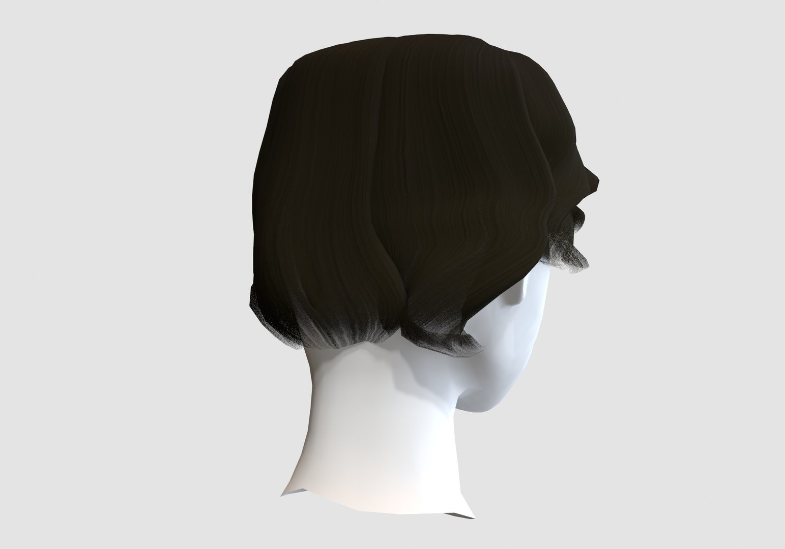 Wavy Cartoon Hairstyle Model - TurboSquid 1922885