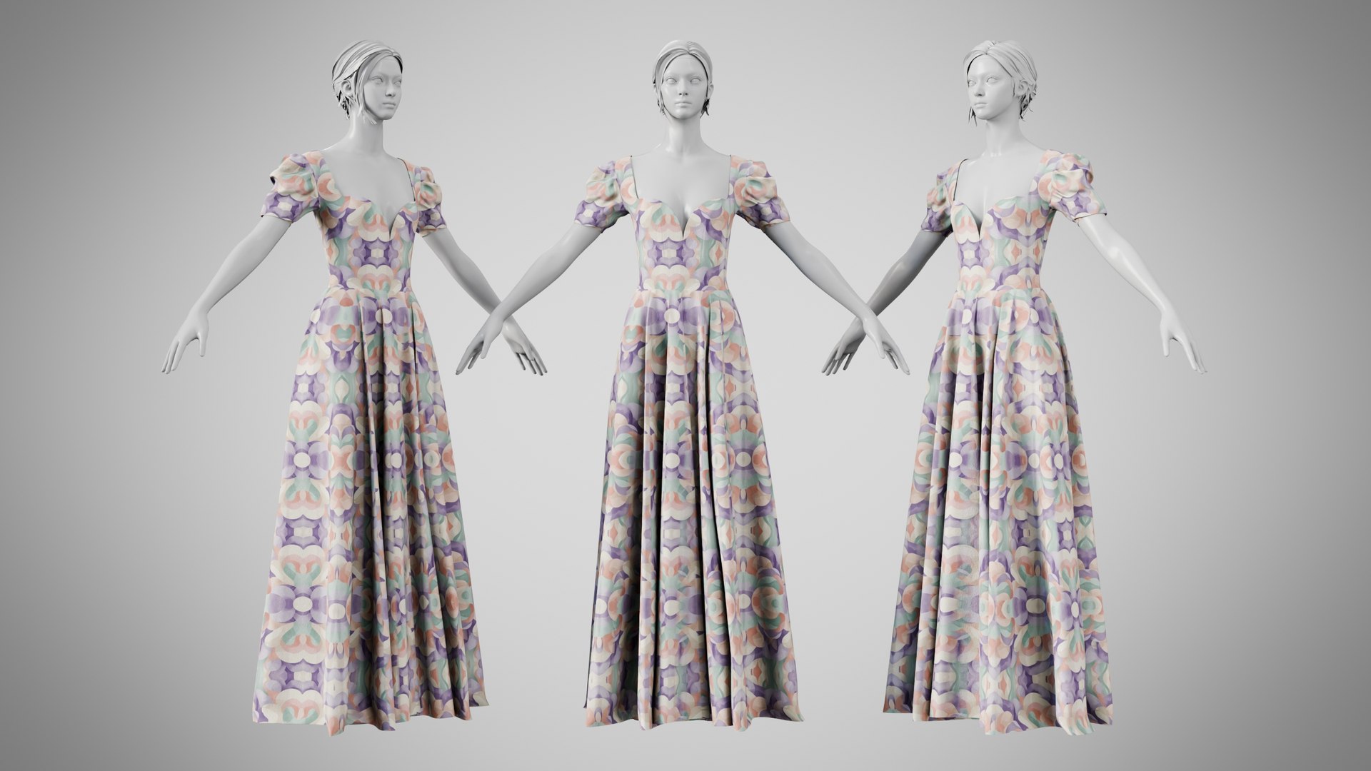3D Model Dress 07 Pattern 04 - TurboSquid 2440646