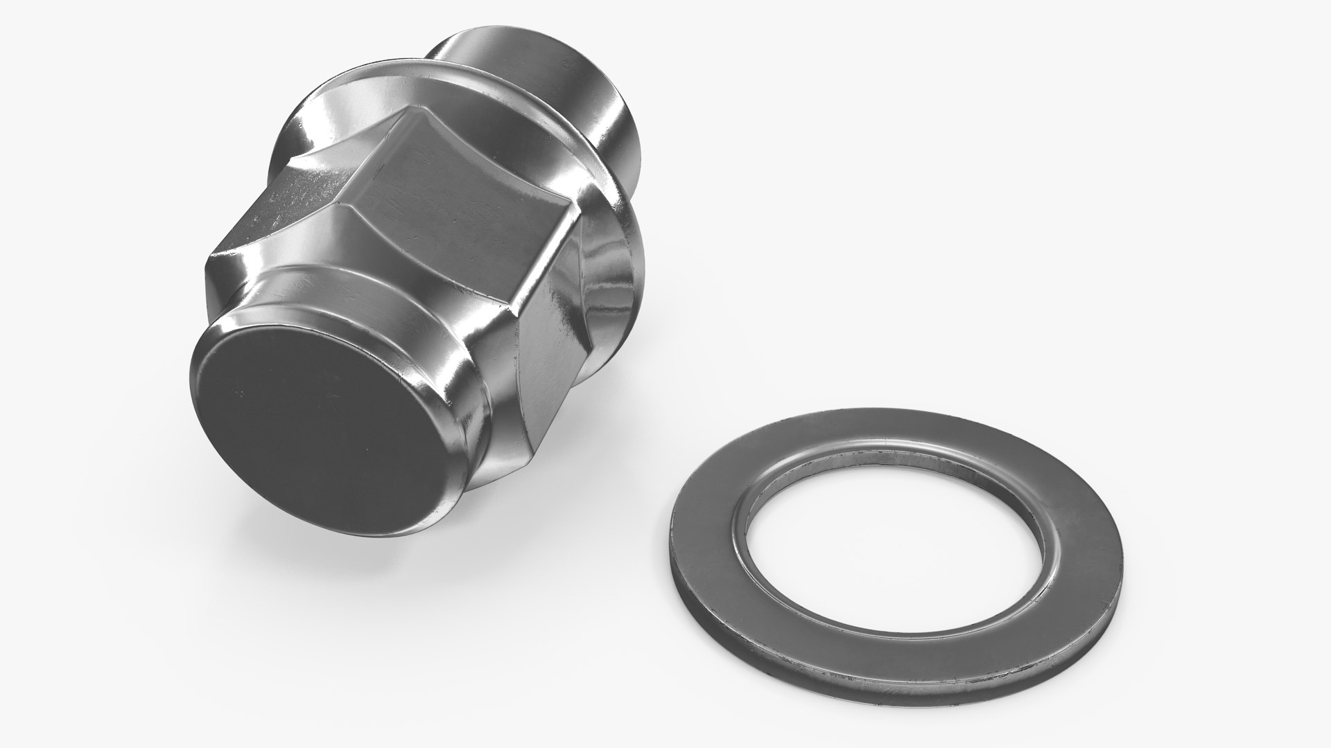 Wheel Nut And Washer 3D - TurboSquid 1944770