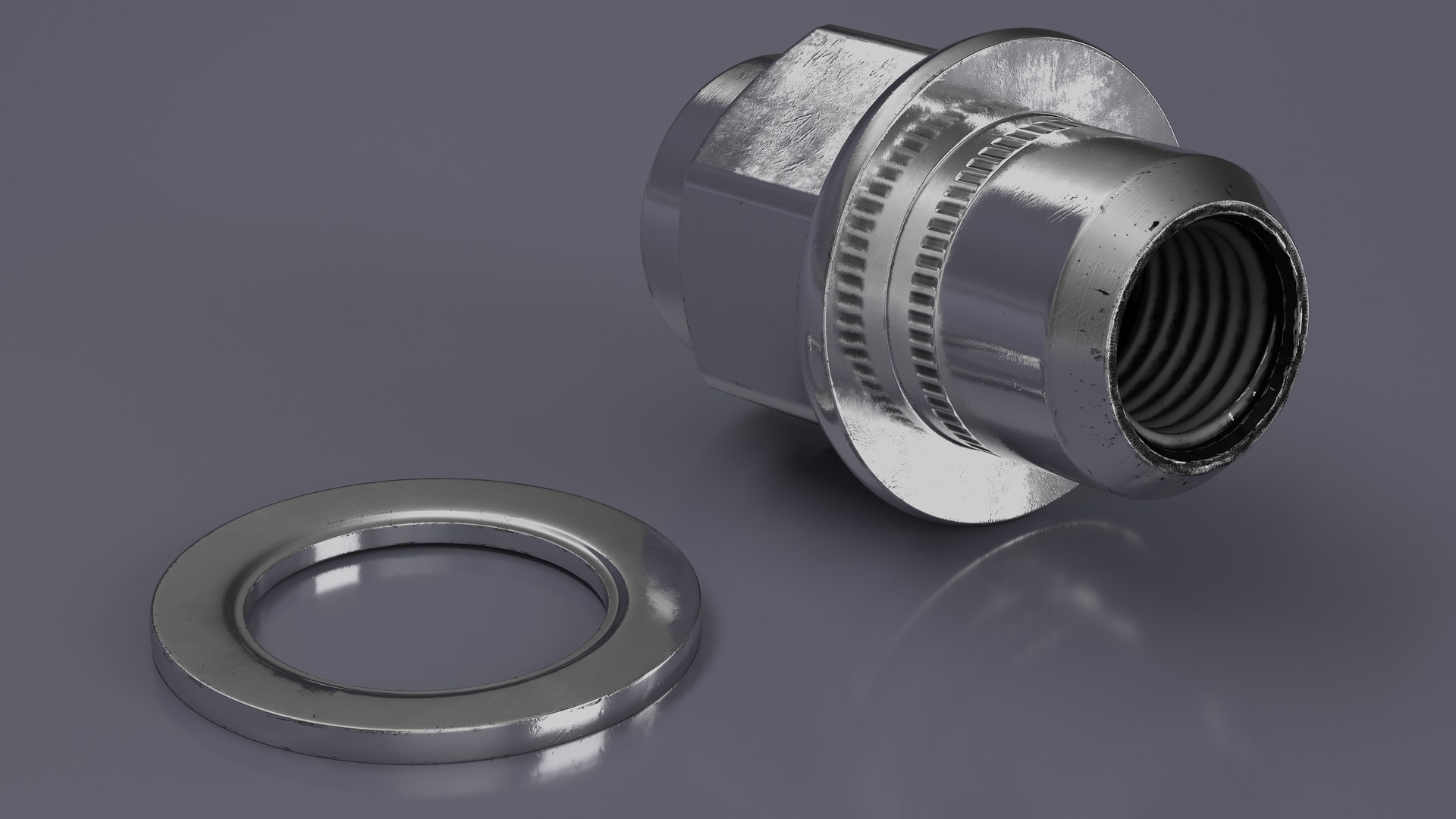 Wheel Nut And Washer 3D - TurboSquid 1944770